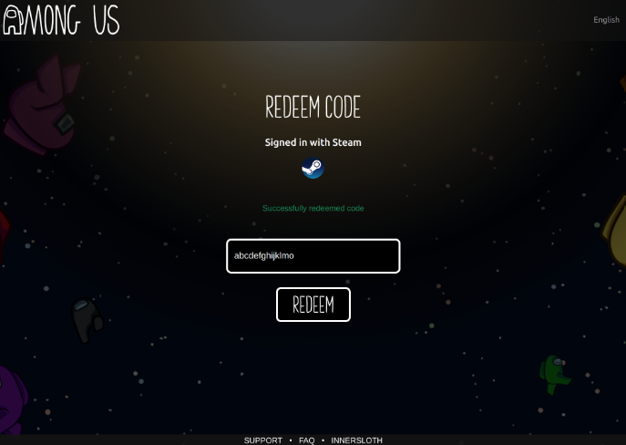 How do I redeem cosmetic codes in Among Us? – Innersloth Help Center