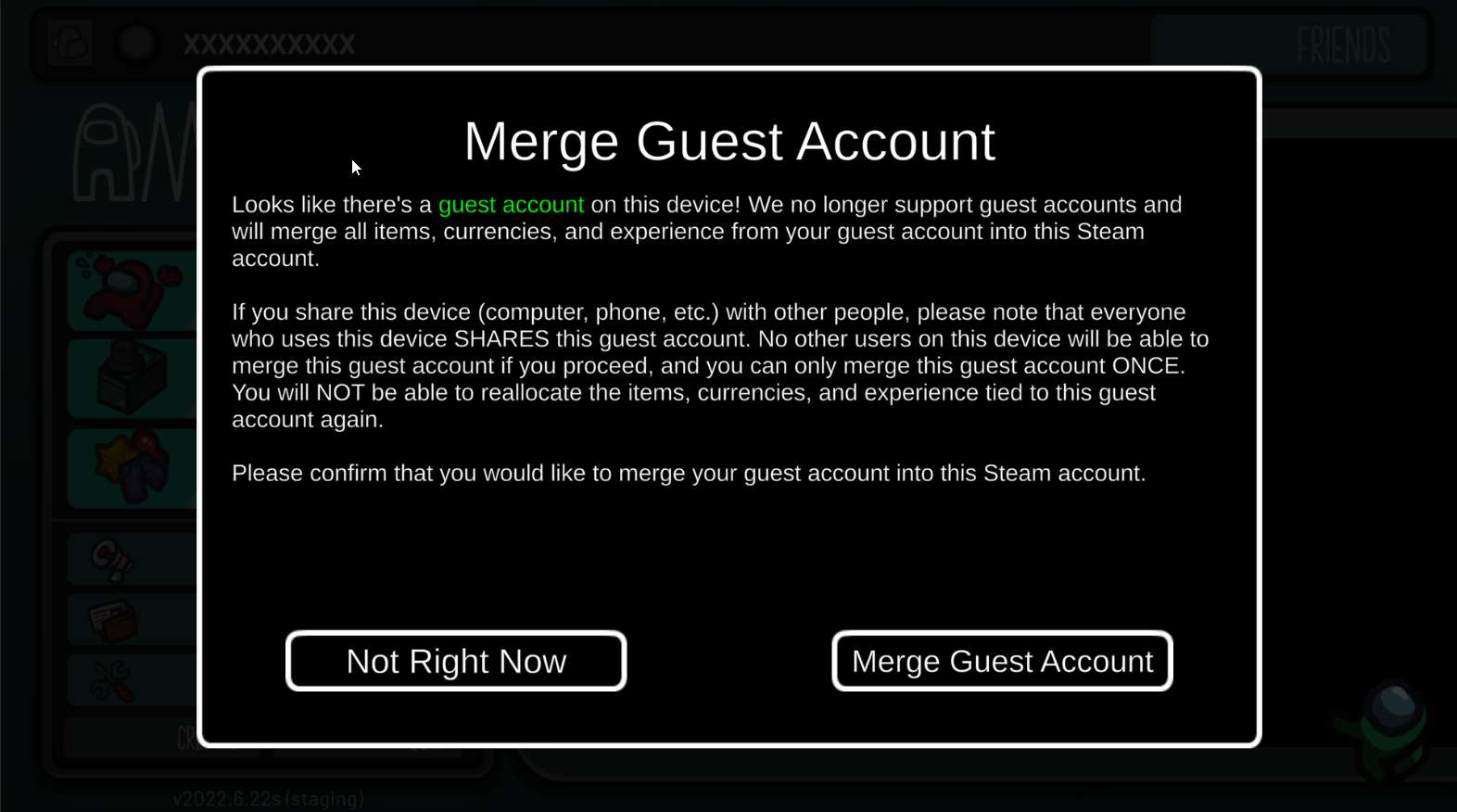 How to merge a Guest Account – Innersloth Help Center